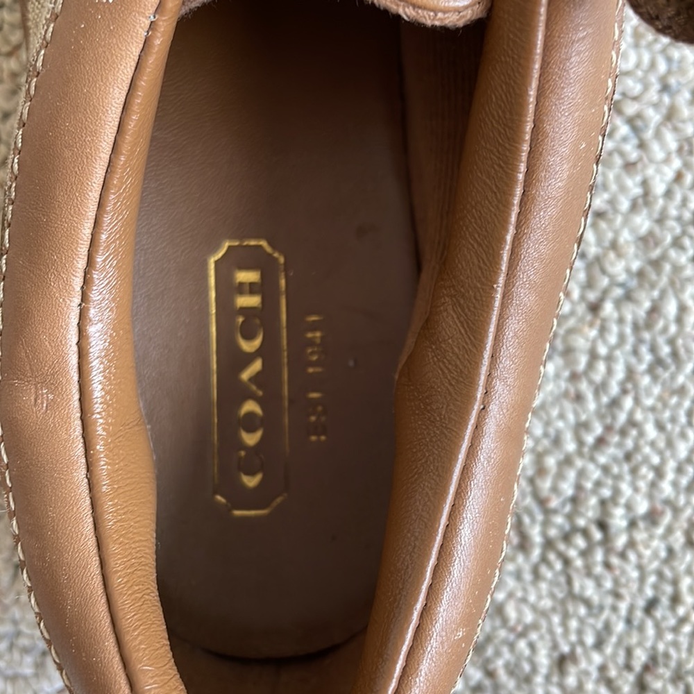 Coach - Brown Leather Sneakers With C Logo - Distress… - Gem